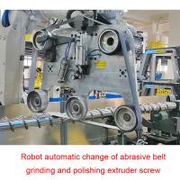 China Robotic Polishing Machine Automatic Double Station Metal Grinding Buffing Equipment High Output for Extruder Screw Buffing for sale