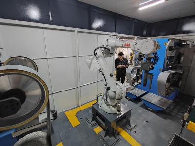 China 220V Aluminum Polishing Machine Robotic Polishing Cell For Smart Door Lock for sale