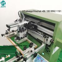 China Juste Glass Bottle Silk Screen Printer - 90mm-1000mm Diameter Range, 1000-1500 Units/Hour Speed, Pneumatic Operation for sale