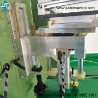 China Juste Glass Bottle Silk Screen Printer - 90mm-1000mm Diameter Range, 1000-1500 Units/Hour Speed, Pneumatic Operation for sale