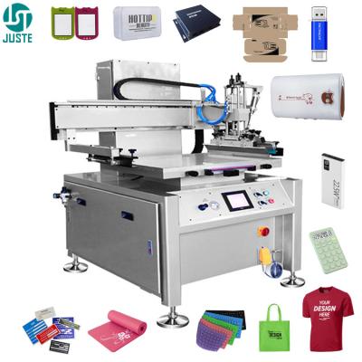 China Semi Automatic Silk Screen Printing Machine 500×700mm Digital HMI Flatbed Printer for Skateboards Bags Electronics for sale