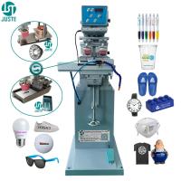 China Automatic Pneumatic Pad Printing Machine with 100×200mm Plate Size and 500-2500 Prints/Hour for Bottles and Caps for sale