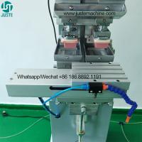 China Automatic Pneumatic Pad Printing Machine with 100×200mm Plate Size and 500-2500 Prints/Hour for Bottles and Caps for sale
