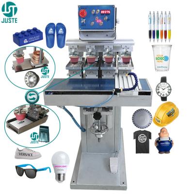 China 4 Color Pneumatic Pad Printing Machine with 100×150mm Plate Size and 500-2500 Prints/Hour Speed for Plastic Cups and Ceramic Plates for sale