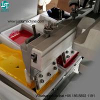 China 4Colors Pad Printing Machine Single Transverse Flow Model Line Pad Printer With Conveyor PLC Materials Ceramic Ring for sale