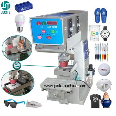 China JST-DP1-T125 Desktop Single Color Pad Printer - 500-2500 Prints/Hour, 50×65mm Print Area for Ceramic Plates & Plastic Cups for sale