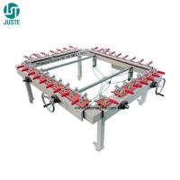 China JUSTE JST-SC1215T Pneumatic Screen Stretcher 1200×1500mm Frame with 45N Tension Capacity for sale