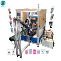 China JUSTE JST-R300-ACSM Full Servo Automatic Screen Printing Machine for Cups - 127mm Diameter, 2000-2500/hr Speed for sale