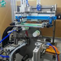 China JST-R300-ACSM Pneumatic Screen Printing Machine for Cosmetic Bottles & Cups - 127mm Diameter, 2000-2500 Units/Hour for sale