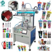 China SC-400R-CSM Semi-Automatic Cylindrical Screen Printing Machine - 300×450mm Print Area, 500-1500 Units/Hour for sale