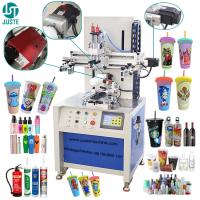 China 5 Gallon Silk Screen Printing Machine for Glass Bottle with Servo Motor and Optical Color Sensor 220V for sale