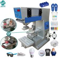 China Electric Fully Automatic Desktop Pad Printer 500-2500 Prints/Hour with 90mm Ink Cup for Garment Tagless Tube Printing for sale