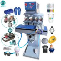 China 4-Color Automatic Pad Printing Machine 100×150mm Plate Size 500-2500 Prints/Hour for Cups Caps Slippers for sale