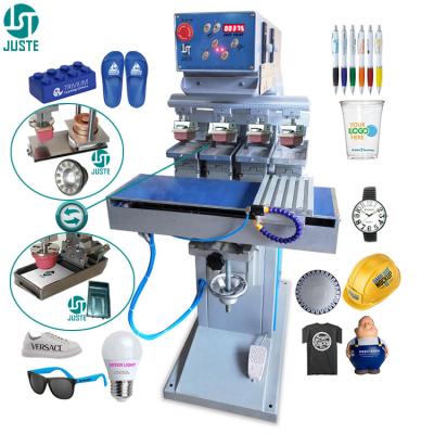 China 4-Color Automatic Pad Printing Machine 100×150mm Plate Size 500-2500 Prints/Hour for Cups Caps Slippers for sale