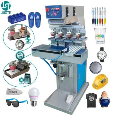 China Ink Cup Pad Printing Machine 4 Color Kit Pod Semi-Automatic Pad Printer For Washing Machine Panel Poker Chips for sale