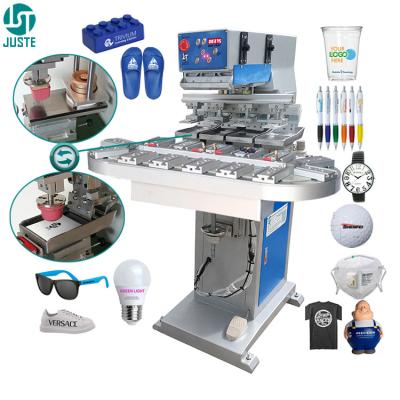 China 4-Color Mechanical Inkwell Conveyor Pad Printer 150kg with 500-2500 Prints/Hour for Plastic Toys and Cubes for sale