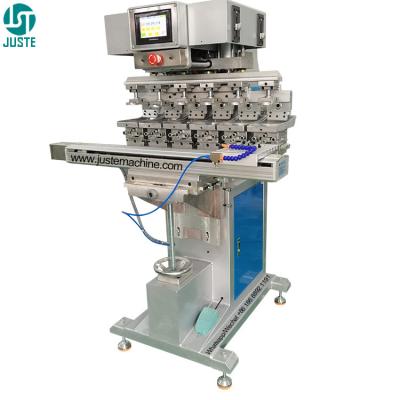 China JST-6C100-150S 6-Color Automatic Pneumatic Pad Printing Machine 100×150mm Plate Size 750-2500 Prints/Hour for sale