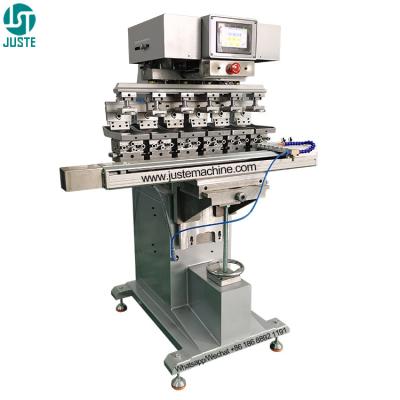 China 6 Color Easy Pad Printing Machine Transverse Pad Printer For Scale Ruler Micro SD Card Poker Chips Washing Machine Panel for sale
