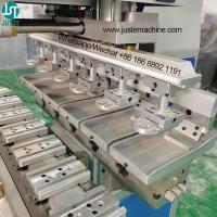 China 6 Color Conveyor Pad Printing Machine Small Model Soft Pad Printer With Ceramic Ring Plastic Spare Controller Parts for sale