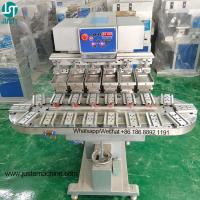 China Semi-Automatic 6-Color Pad Printing Machine with 18-Station Conveyor | 100×150mm Plate | 750-2500 Prints/Hour for sale