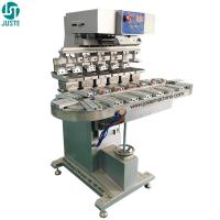 China 6-Color Conveyor Pad Printing Machine JST-6C100-150C with 18 Workstations, 100×150mm Plate Size, 750-2500 Prints/Hour for sale