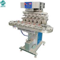 China 6 Color Conveyor Pad Printing Machine Small Model Soft Pad Printer With Ceramic Ring Plastic Spare Controller Parts for sale