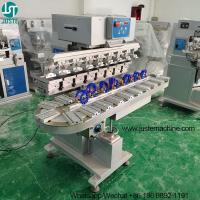 China 8 Color Easy Pad Printing Machine Conveyor Semi-Automatic Pcb Control Pneumatic Mini 7 Inches Small Line Pod Pad Printer for sale