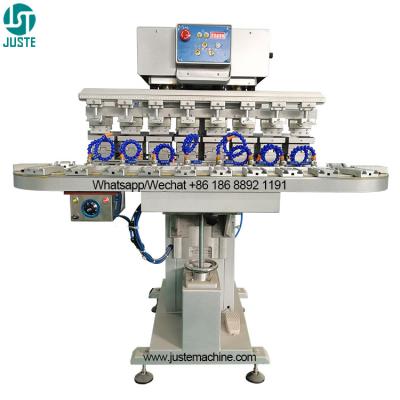 China JST-8C100-150C 8-Color Conveyor Pad Printer with 22 Workstations and 750-2500 Prints/Hour Capacity for sale