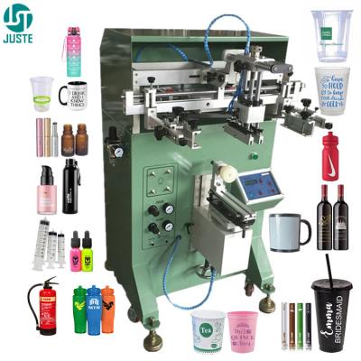 China Pneumatic 1 Color Silk Screen Printing Machine 220V 50HZ for Cylindrical Bottles Cups for sale