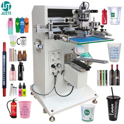 China Juste Glass Bottle Silk Screen Printer - 90mm-1000mm Diameter Range, 1000-1500 Units/Hour Speed, Pneumatic Operation for sale