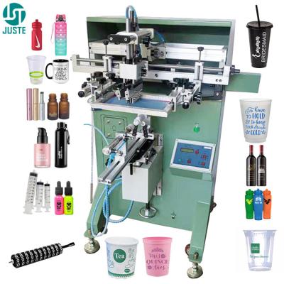 China Semi-Automatic Silk Screen Printing Machine 1 Color Pneumatic Round Object Cup Printer 220V for sale