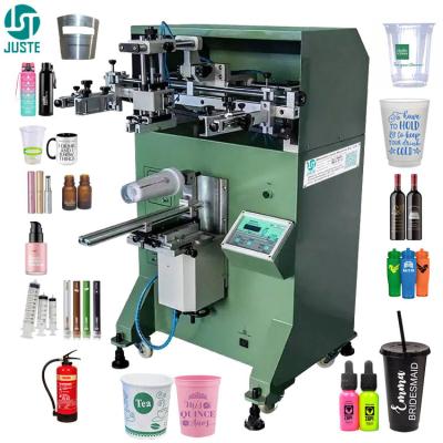China Fully Automatic Cylindrical Screen Printing Machine for Cups Bottles Drums 90-1000mm Diameter 1000-1500/hr for sale