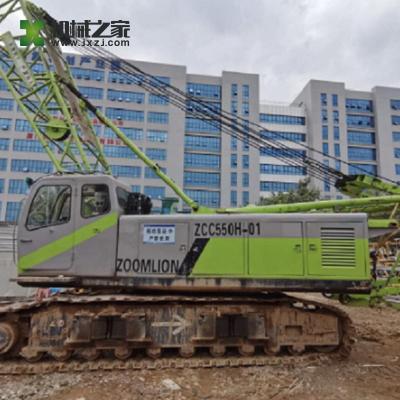 China Used Zoomlion ZCC550 50 Ton Crawler Crane with 52m Boom and 30% Gradeability for Construction Projects for sale