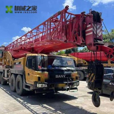 China Sany STC800 Used 80-Ton Truck Crane with 50m Boom and 44% Gradeability for Heavy Lifting Operations for sale