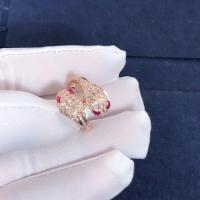 China BVLGARI Serpenti Seduttori Ring 18k Gold And Real Diamonds Rose Gold for sale