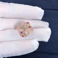 China BVLGARI Serpenti Seduttori Ring 18k Gold And Real Diamonds Rose Gold for sale