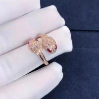 China BVLGARI Serpenti Seduttori Ring 18k Gold And Real Diamonds Rose Gold for sale