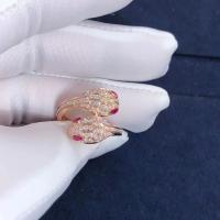China BVLGARI Serpenti Seduttori Ring 18k Gold And Real Diamonds Rose Gold for sale