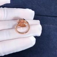 China BVLGARI Serpenti Seduttori Ring 18k Gold And Real Diamonds Rose Gold for sale