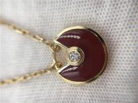 China XS Model High End Custom Jewelry Amulette De  Necklace 18K Rose Gold Carnelian for sale