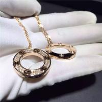 China Love Necklace 18K Yellow Gold , Pave Diamond Necklace B7058400 for sale