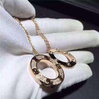 China Love Necklace 18K Yellow Gold , Pave Diamond Necklace B7058400 for sale