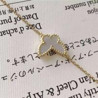 China White Mother Of Pearl 18K Gold Bracelet Sweet Alhambra Butterfly Bracelet for sale