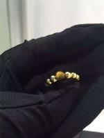 China Women'S Engagement Yellow 18K Gold Ring Round Shape With Tiger'S Eye Stone for sale