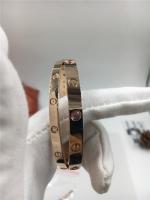 China Women'S Rose Gold Luxury Diamond Jewelry  Love Bracelet With Six Pink Sapphires for sale