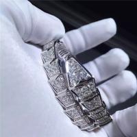 China Full Pavé Diamonds Serpenti Luxury Jewelry Bracelet 18K White Gold for sale
