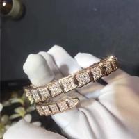 China Luxury Jewelry Serpenti Bracelet BR856126 With Rubellite Head , Diamond Bangle Bracelet 18K for sale