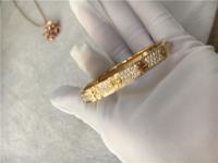 China Diamond High End Custom Jewelry  Love Bracelet 18K Yellow Gold for sale