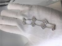 China Full Diamond Luxury Diamond Jewelry Sweet Alhambra Bracelet 6 Motifs White Gold for sale