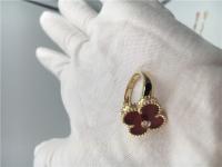China Women'S Carnelian 18K Gold Ring Unique Vintage Alhambra With Real Diamond for sale